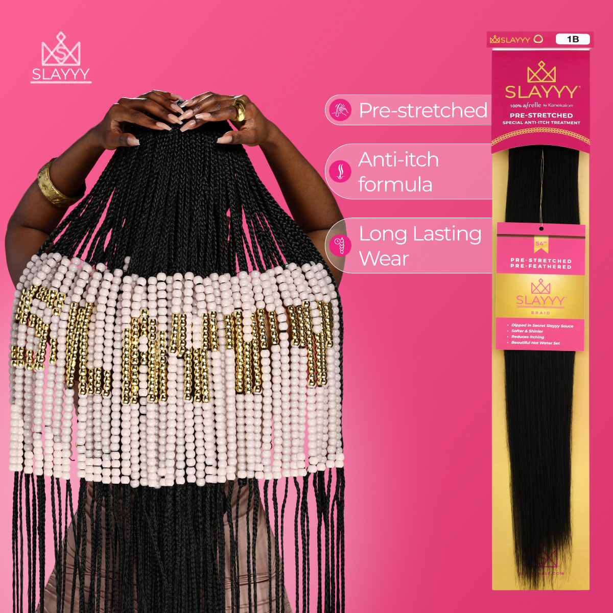 #1B SHADOW – Off Black | Non-Toxic Synthetic Braiding Hair – SLAYYY Hair